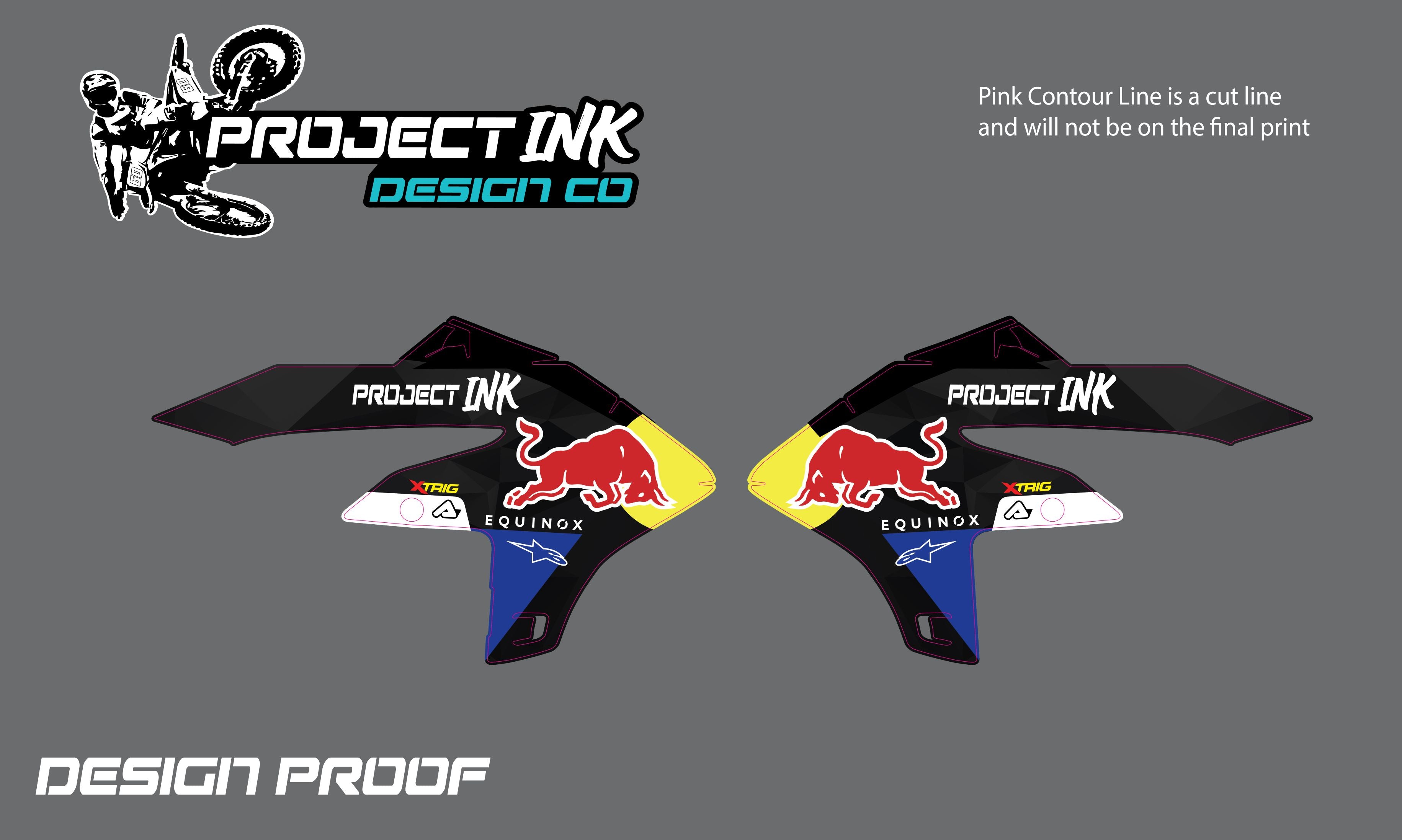 Dark Redbull Yamaha shrouds – Project Ink Design Co